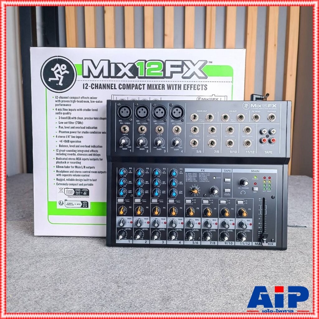 ฟรีค่าส่ง Mackie MIX-12FX Mixer MIX 12FX MIX12FX อนาล็อกมิกเซอร์ เสียบ ...