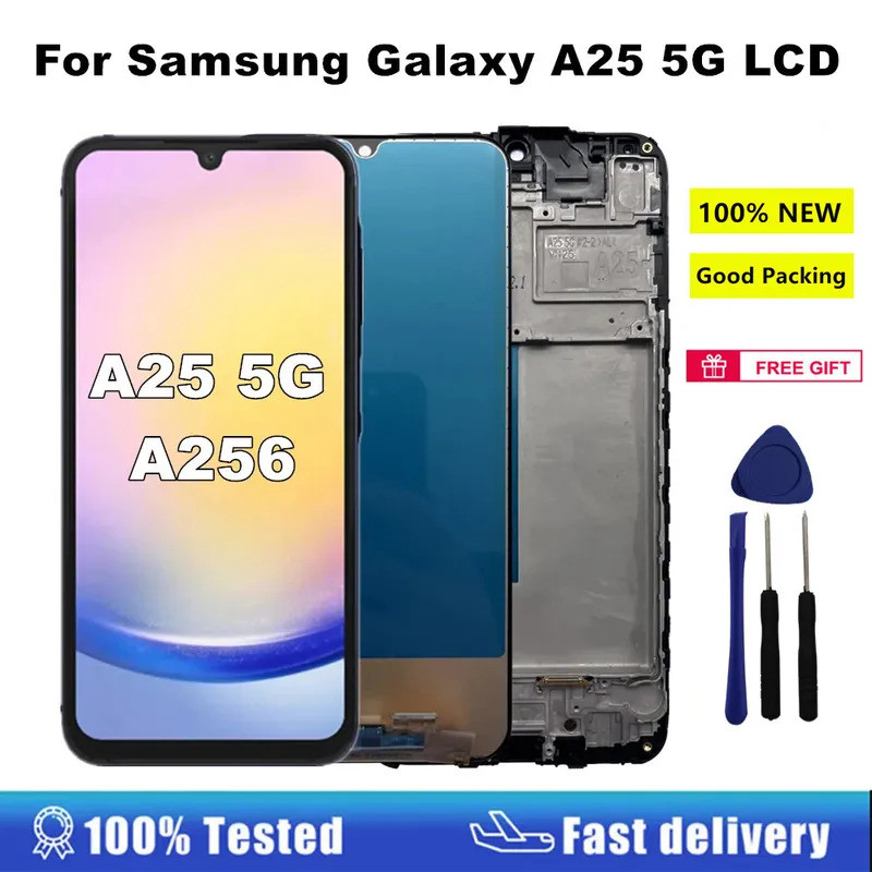 MOLED LCD สำหรับ Samsung Galaxy A25 5G a256e a256b จอแสดงผล LCD Touch ...