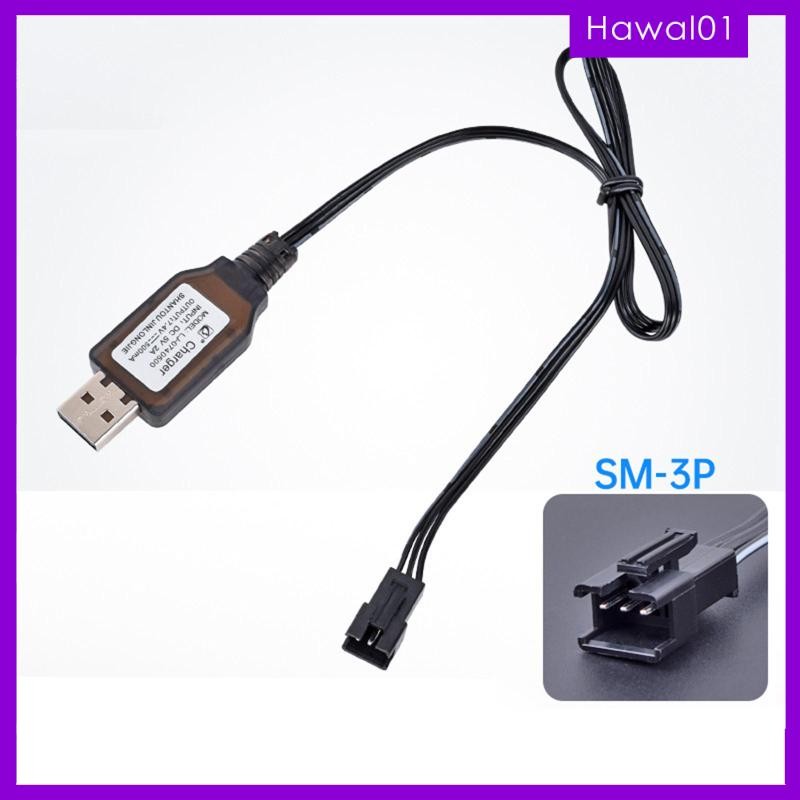 [Hawal] สายชาร์จ USB แบตเตอรี่ 7.4V 3 Pin Universal 500MA พร้อมขั้วต่อ ...