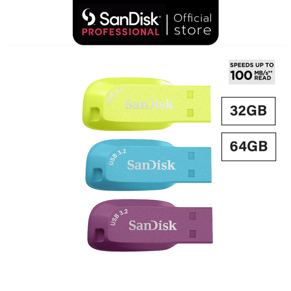 SanDisk Ultra Shift USB 3.2 Gen1 Flash Drive (SDCZ410 EP BB CO) 32GB ...