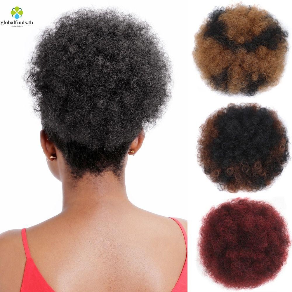 LFINDS Afro Puff Drawstring สังเคราะห์ สำหรับทำทรงผม messy bun และ updo ...