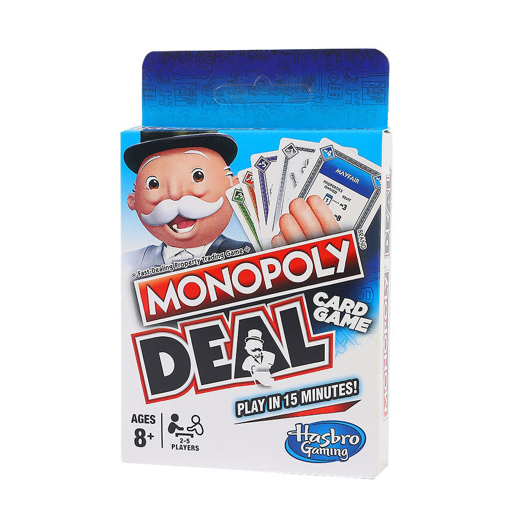 Monopoly Blue Board Game Cards Classic Family Fun Monopoly Card Game ...