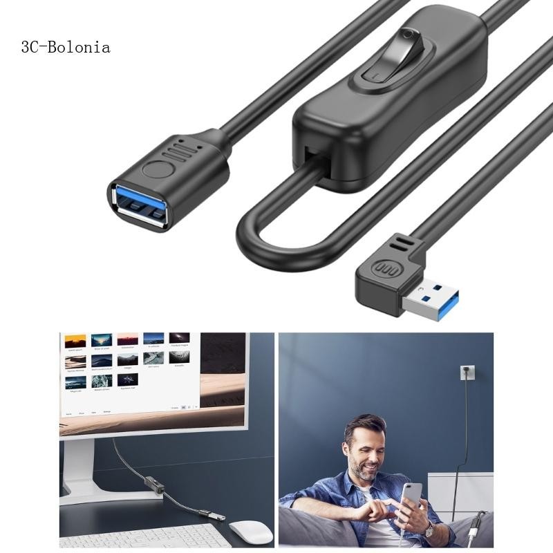 PC Usb3 0 สายต่อขยายพร้อมสายไฟชายหญิง Extender สายไฟรองรับข้อมูล 5Gbps สําหรับเครื่องพิมพ์พัดลม ...
