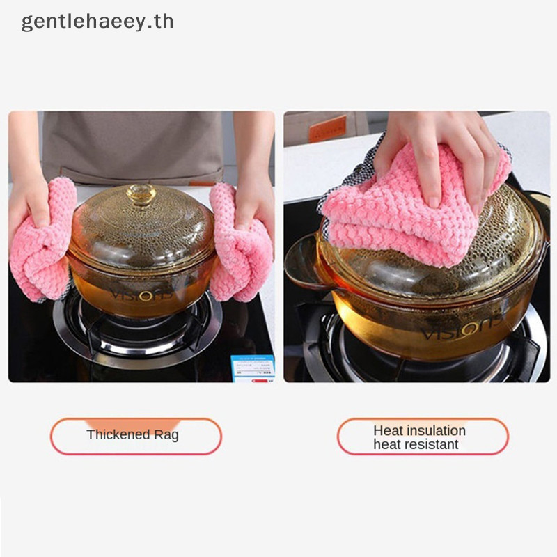Gg kitchen รายวันผ้าเช็ดจานผ้าเช็ดจานเศษผ้าครัวไม่ใช่น้ํามันผ้าหนา TH ...