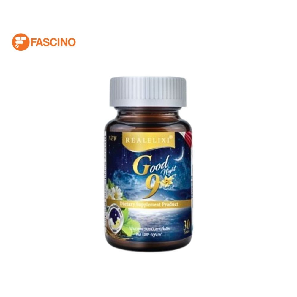 REAL ELIXIR GOOD9 Vanilla ผลิตภัณฑ์เสริมอาหาร Good Night กลิ่นวานิลลา (30 เม็ด) | Shopee Thailand
