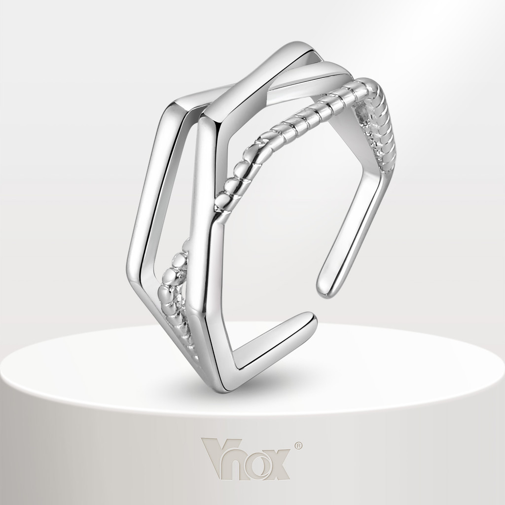 VNOX วีน็อกซ์ สายเปิดนิ้วทอบิด,ของขวัญเครื่องประดับแหวนนิ้วหัวแม่มือแบบ ...