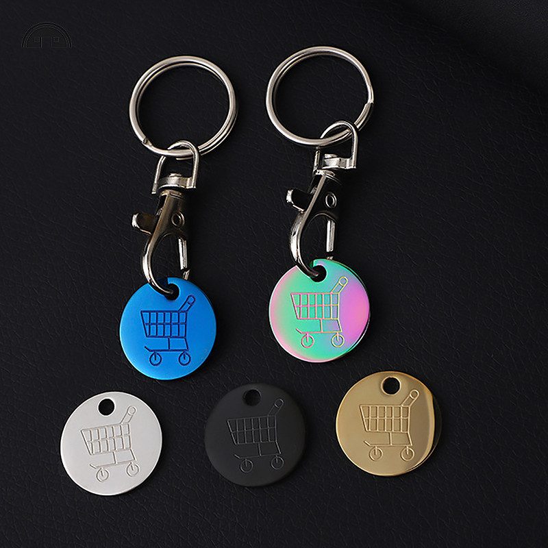 Shpyht รถเข็นช้อปปิ้ง Key Ring Token ชิปตะขอคาราบิเนอร์ปฏิบัติแบบพกพา ...