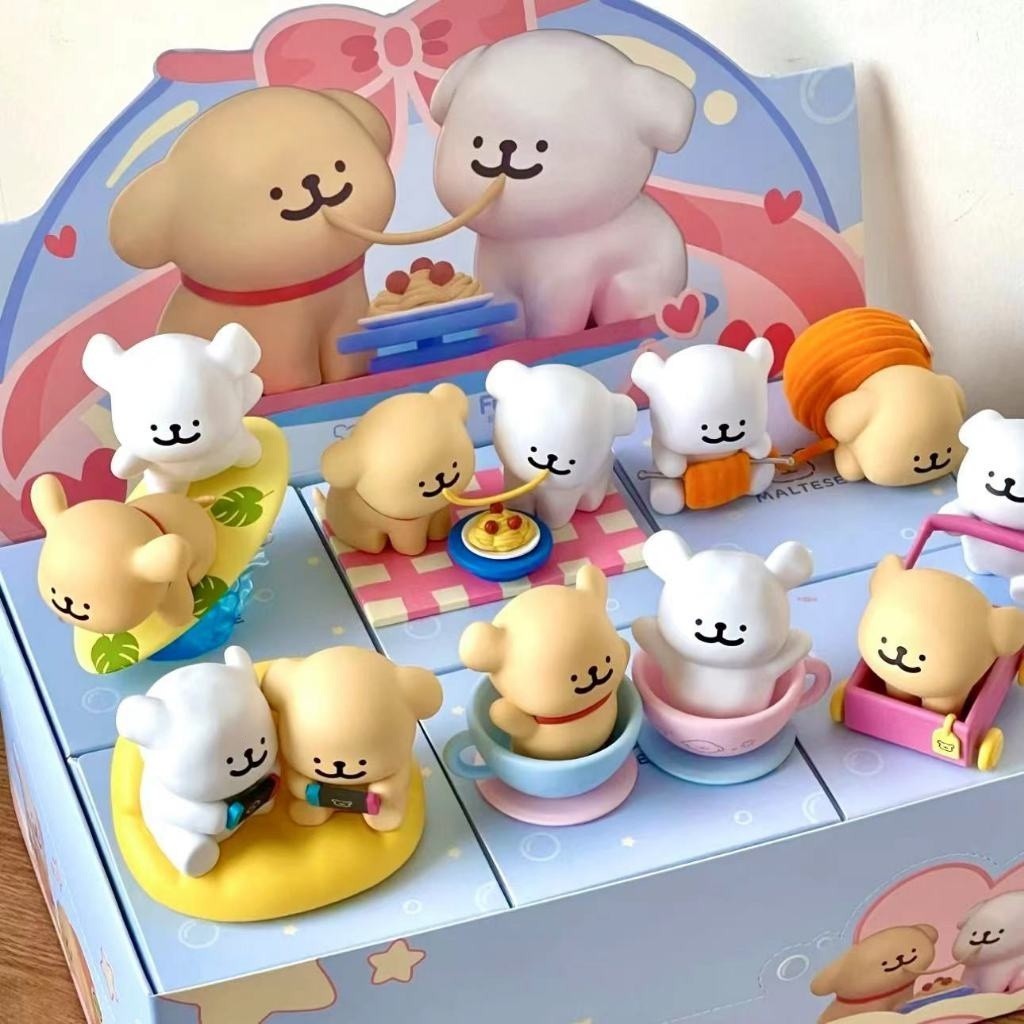 Maltese Korean Line Dog Blind Box Joyful series ลูกสุนัขของเล่นรูปสุนัข ...