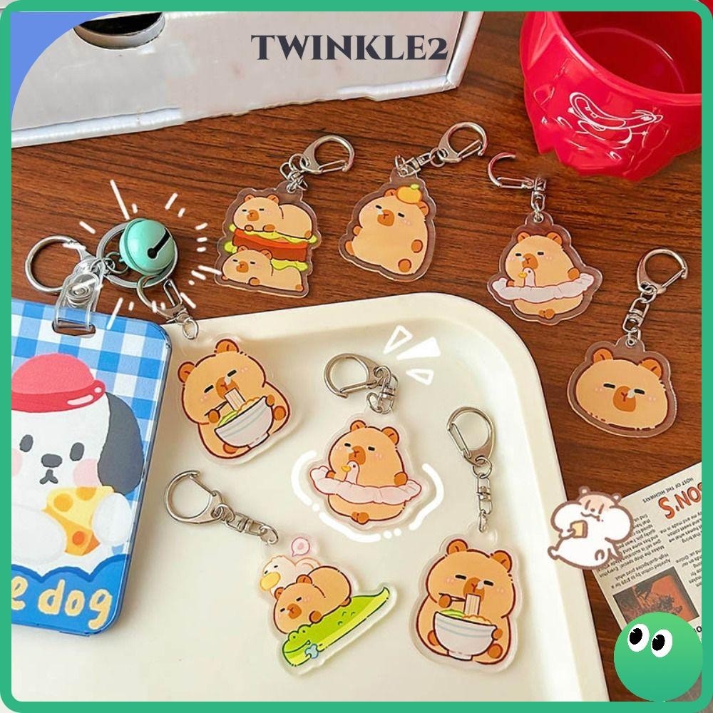 พวงกุญแจ TWINKLE Capybara, Kapibala อะคริลิคจี้น่ารัก, ของขวัญอุปกรณ์เสริมกุญแจสัตว์ | Shopee ...