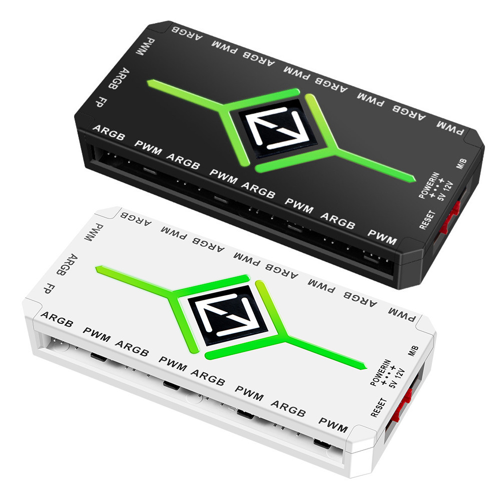 Au 1 ถึง 9 3 ใน 1 PWM และ ARGB Hub Splitter แหล่งจ่ายไฟ SATA สําหรับ ...