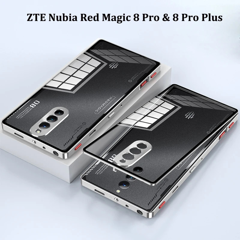 Nubia Red Magic 8 Pro + NX729J กรณีกันชนโลหะกระจกนิรภัยปกหลังสําหรับ ...