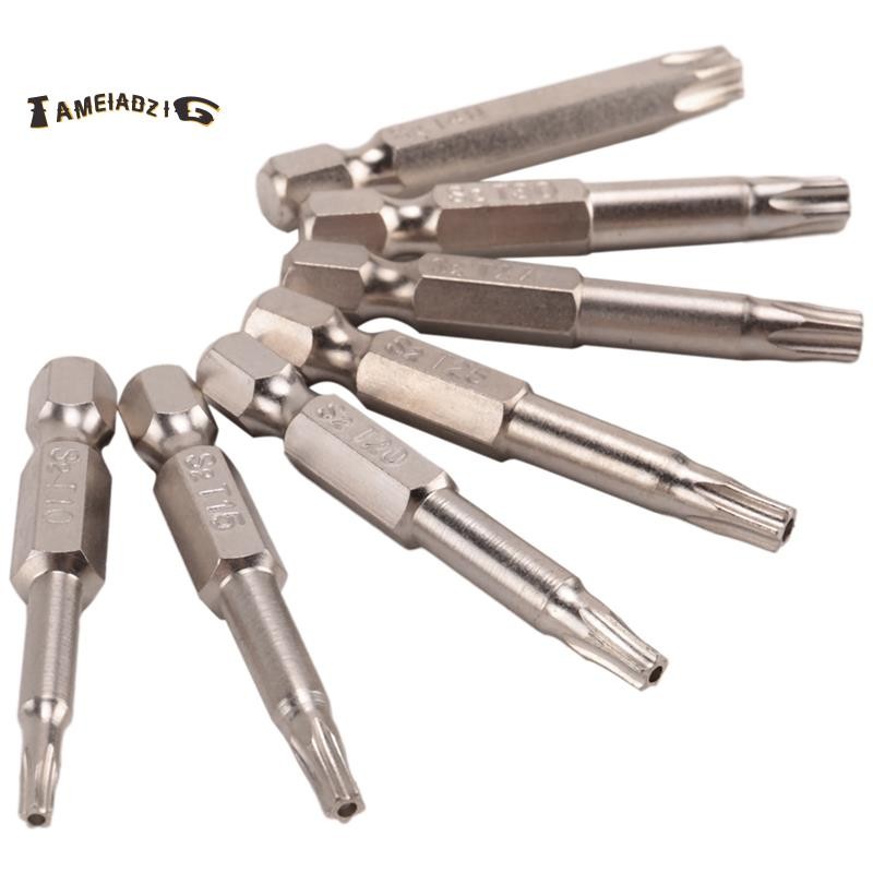 ⭐7 ชิ้นชุด Star Bit ไขควงเจาะ Bits สกรูแม่เหล็ก 1/4 นิ้ว Hex Shank ...