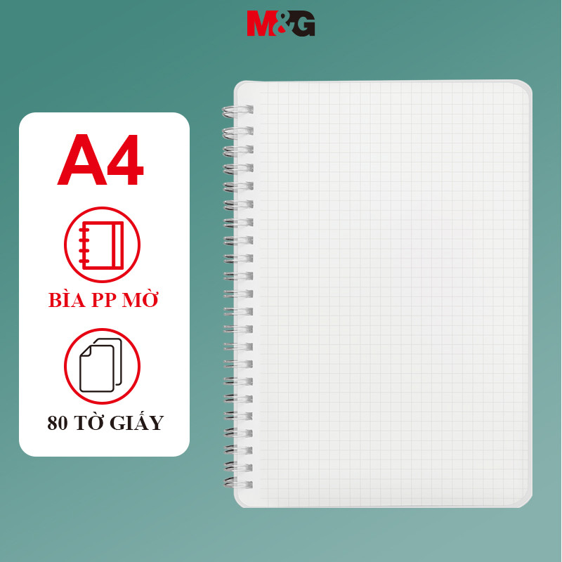 M&g A4 A5 B5 80 แผ่นเส้นแนวนอน Square Coils Notebook Note Notes Book ...