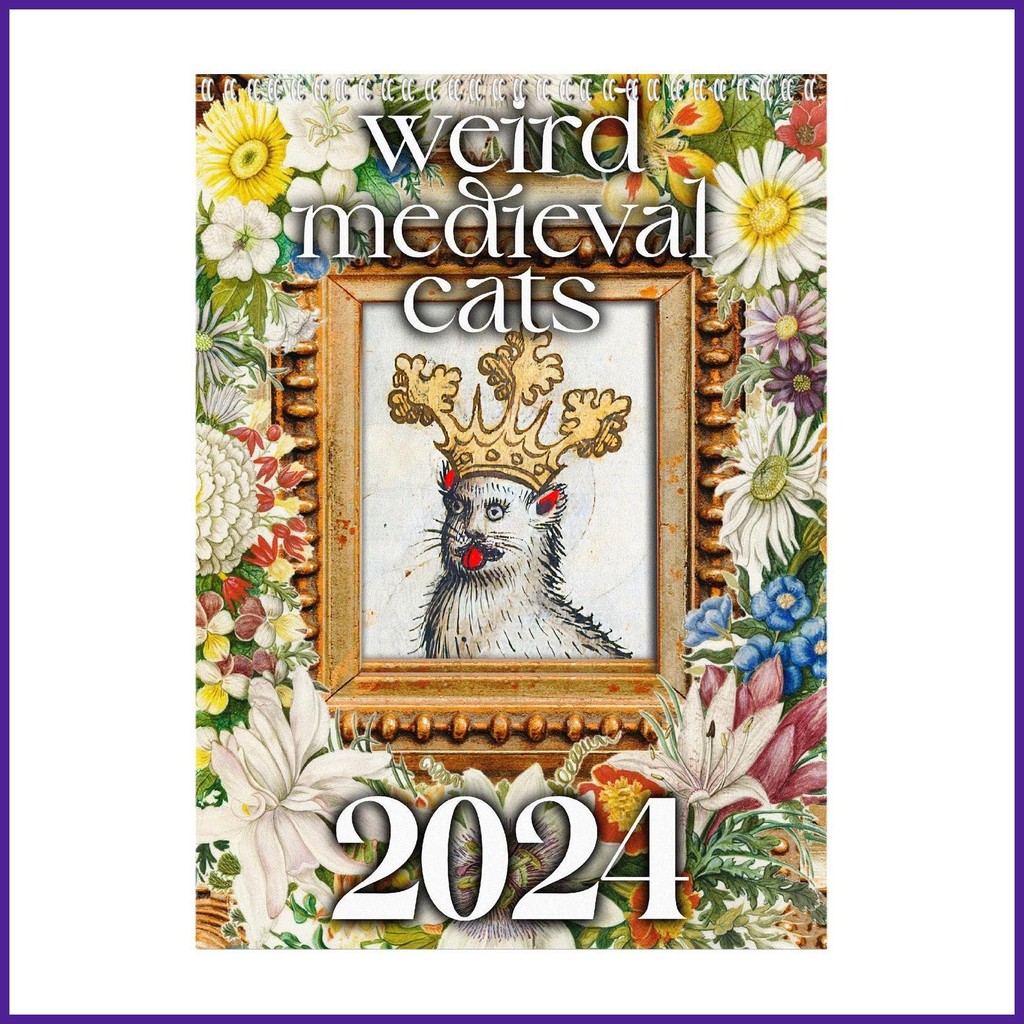 Animal Wall Calendar ตลกแปลกแมวยุคกลาง Art ปฏิทิน 12 เดือนปฏิทินผนัง ...