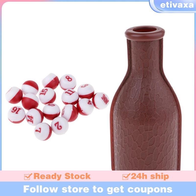 [Etivaxa] ขวดเชคเกอร์ถั่วบิลเลียด Tally Ball Pea Kelly Pool สําหรับการ ...