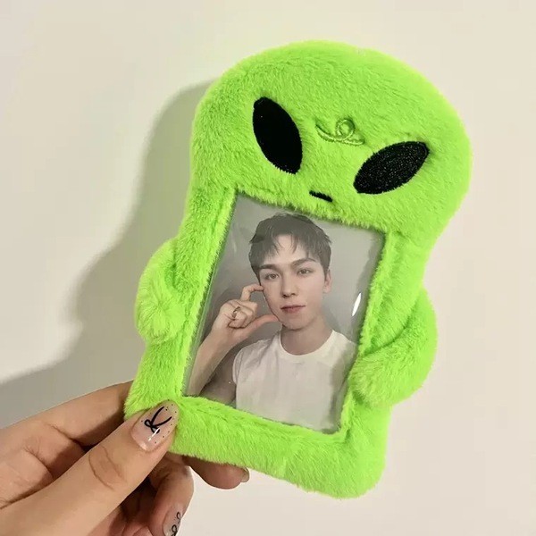 Steve Green Alien Plush Card Holder Soft 3 นิ้ว Idol Photo Card Holder ...