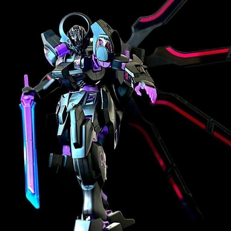 Jms ชุดแม่พิมพ์ hg Black Neon Purple Warrior Mobile Suit Gundam Model ...
