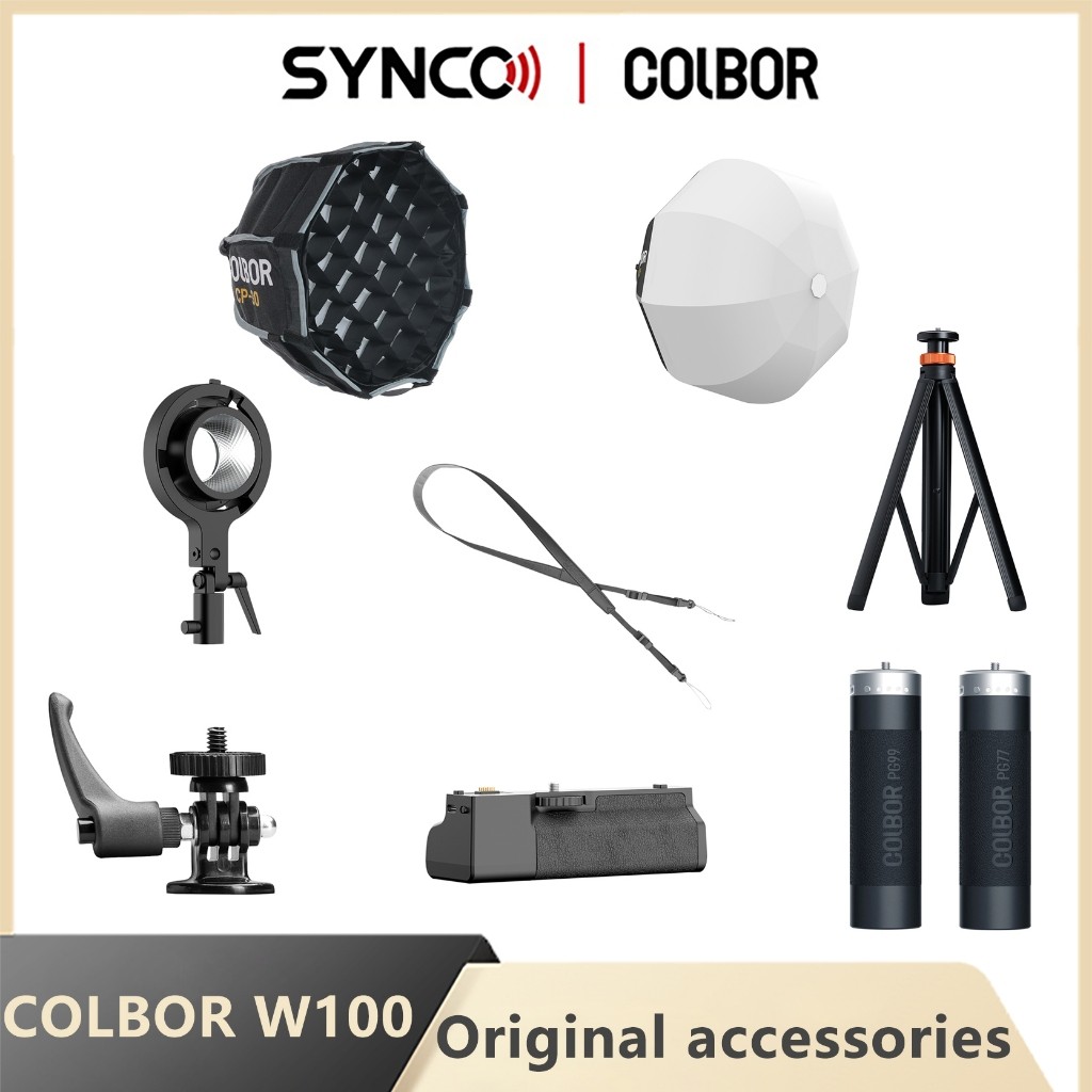 Colbor W100 อุปกรณ์เสริม PG99 PG77 Handle TT160 ขาตั้งกล้องอะแดปเตอร์แหวน CP30 สายสะพานกล่องนุ่ม ...
