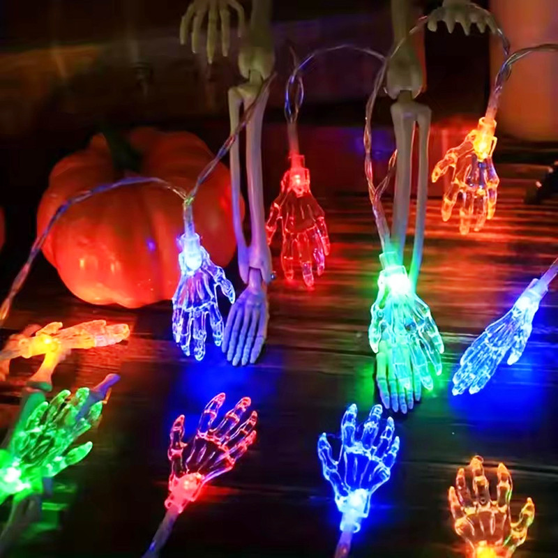 Spooky Skeleton Hand Battery Powered LED String Light - คลาสสิกค้างคาว ...