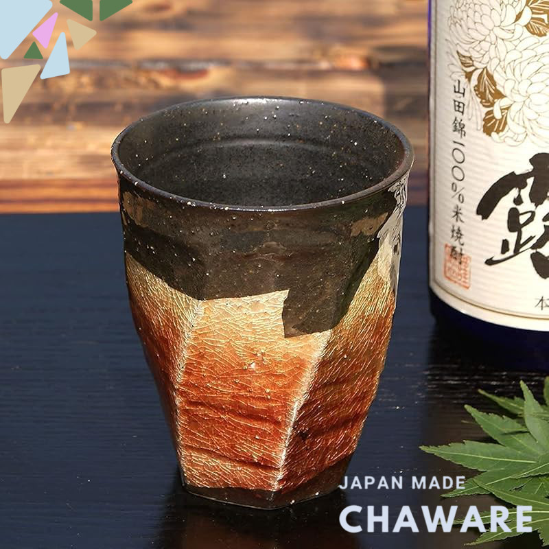 【made in japan】 Stylish Kutani-Yaki Silver Foil Shouchu Glass with ...