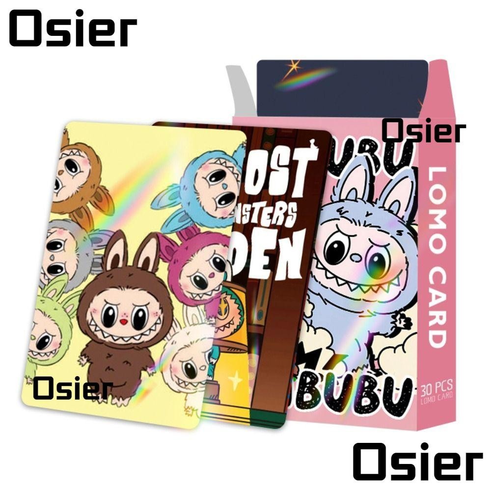 Osier1 30 ชิ้น Labubu Photocards, การ์ดรูปถ่ายแฟลชกลิตเตอร์, การ์ตูนอะ ...