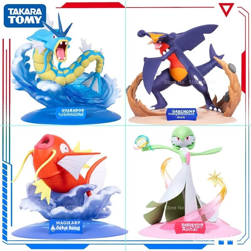 Pokemon Figurine ของเล่น PVC Anime Magikarp gyarados garchomp gardevoir ...