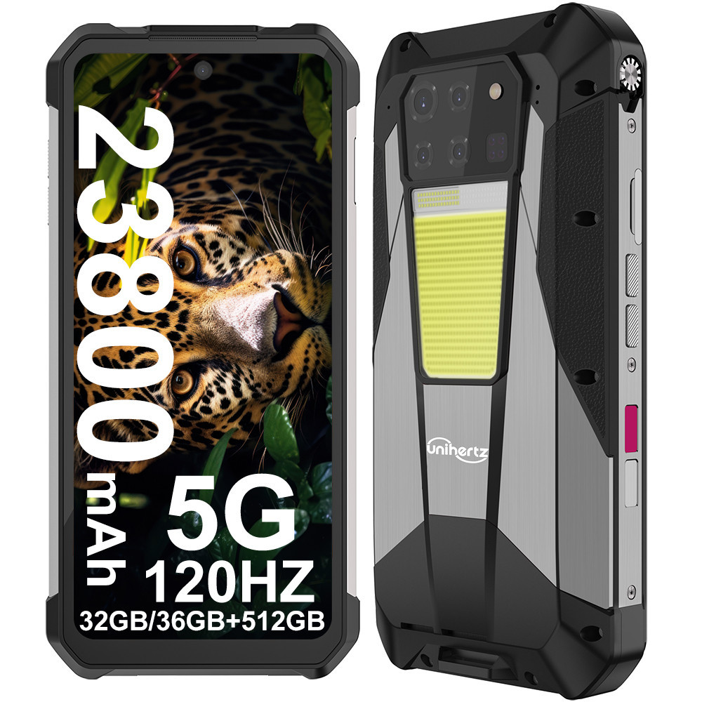Unihertz Tank 3 Pro 8849 พร้อมโปรเจคเตอร์ 100 Lumens 120Hz ,32GB/36GB RAM,512GB ROM,23800mAh ...