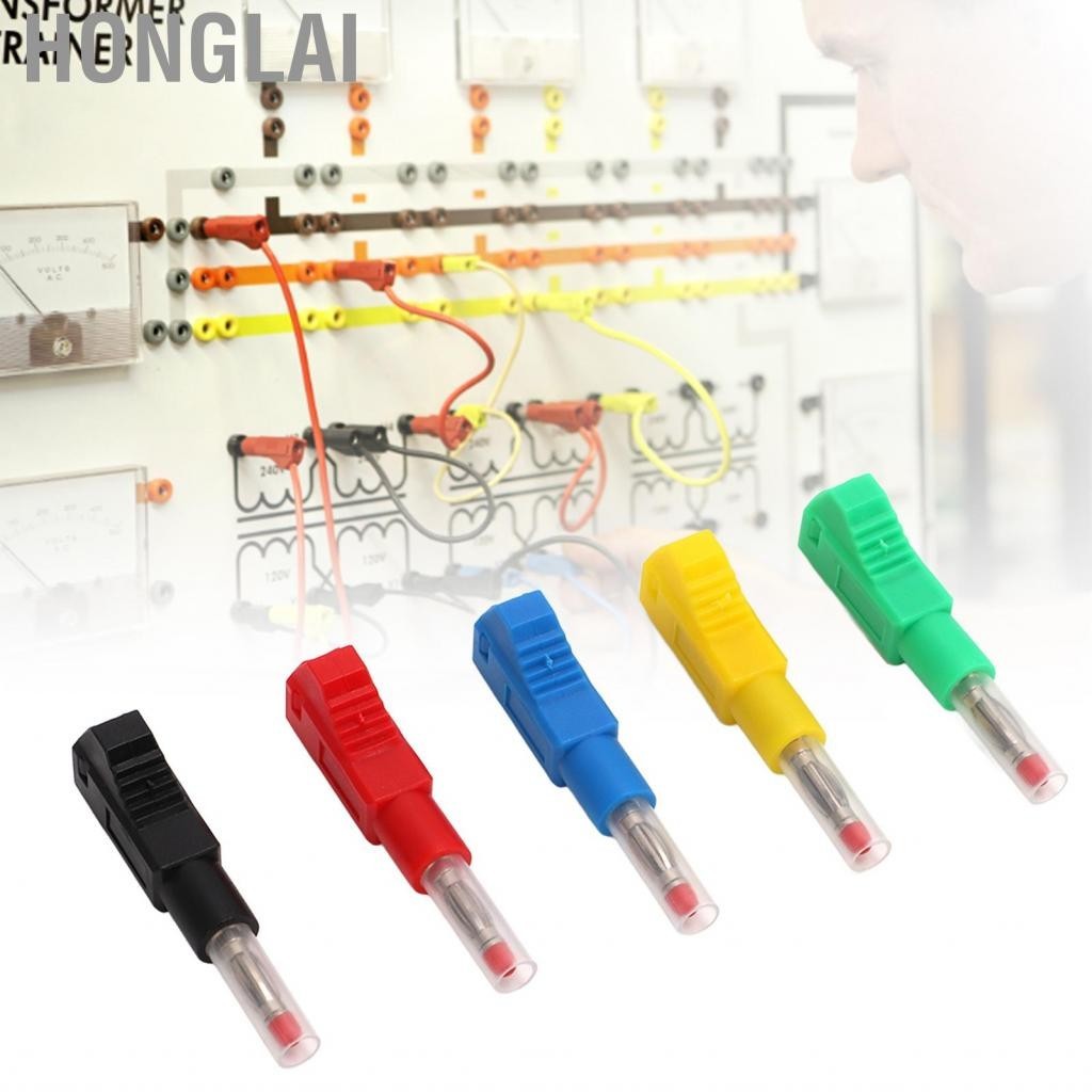 Honglai STACKABLE Banana Plug 5 สี 4 มม.ปลาย CAT II 600V 32A เชื่อม ...