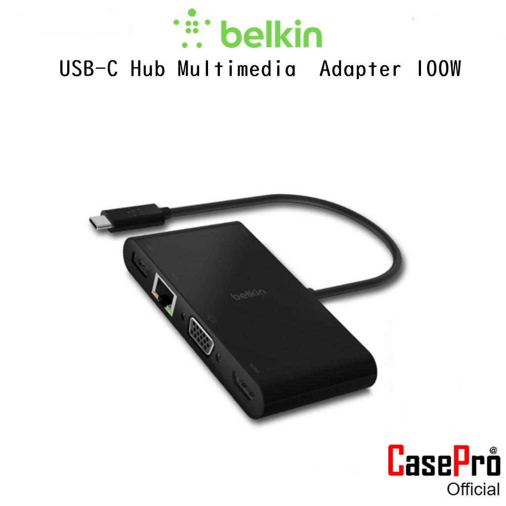 Belkin USB-C Hub Multimedia Adapter 100W ฮับมัลติพอร์ต Adapter สำหรับ ...
