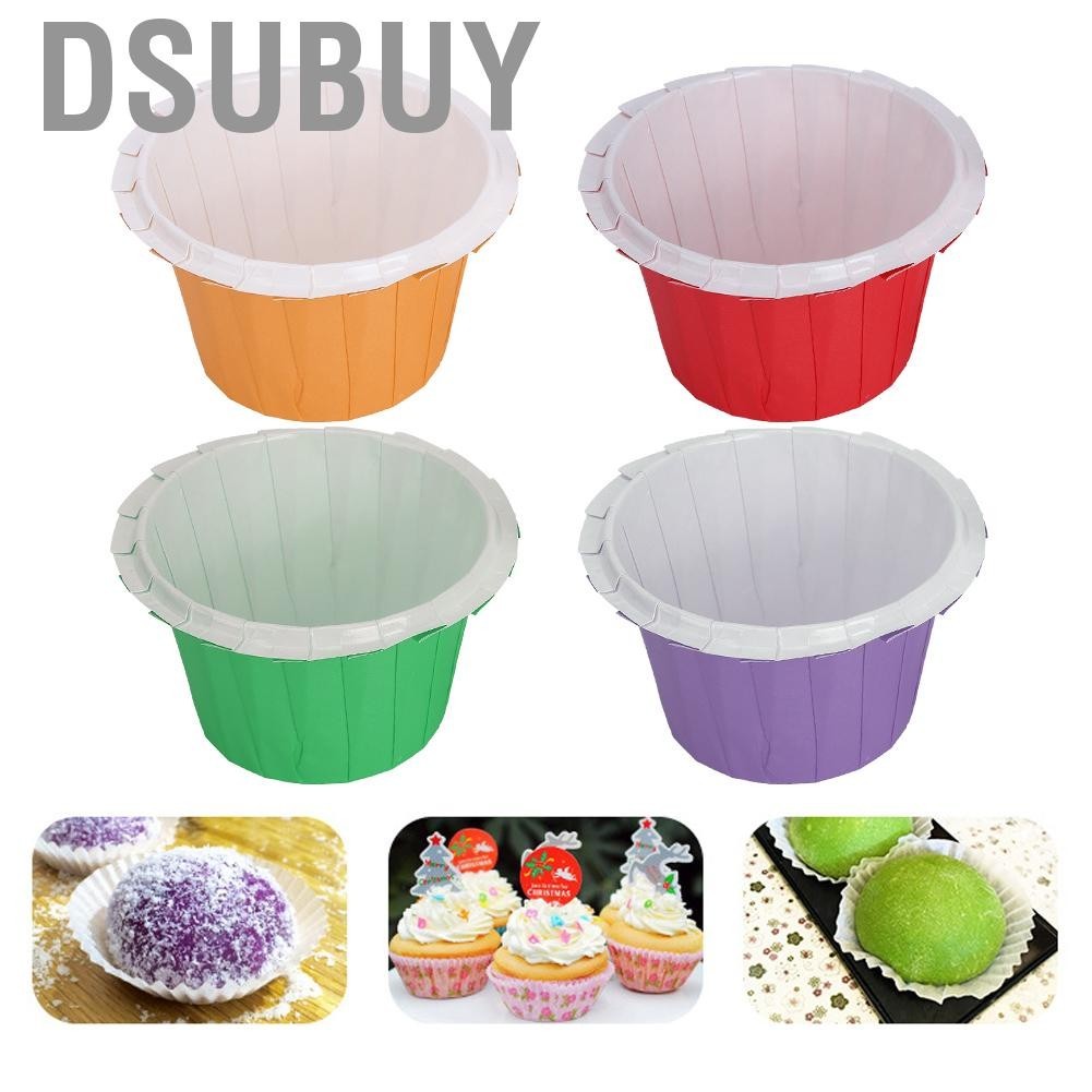 Dsubuy 100pcs เค้กกระดาษถ้วย Topper Flanging Cupcake ถาด Curling มัฟฟิน ...