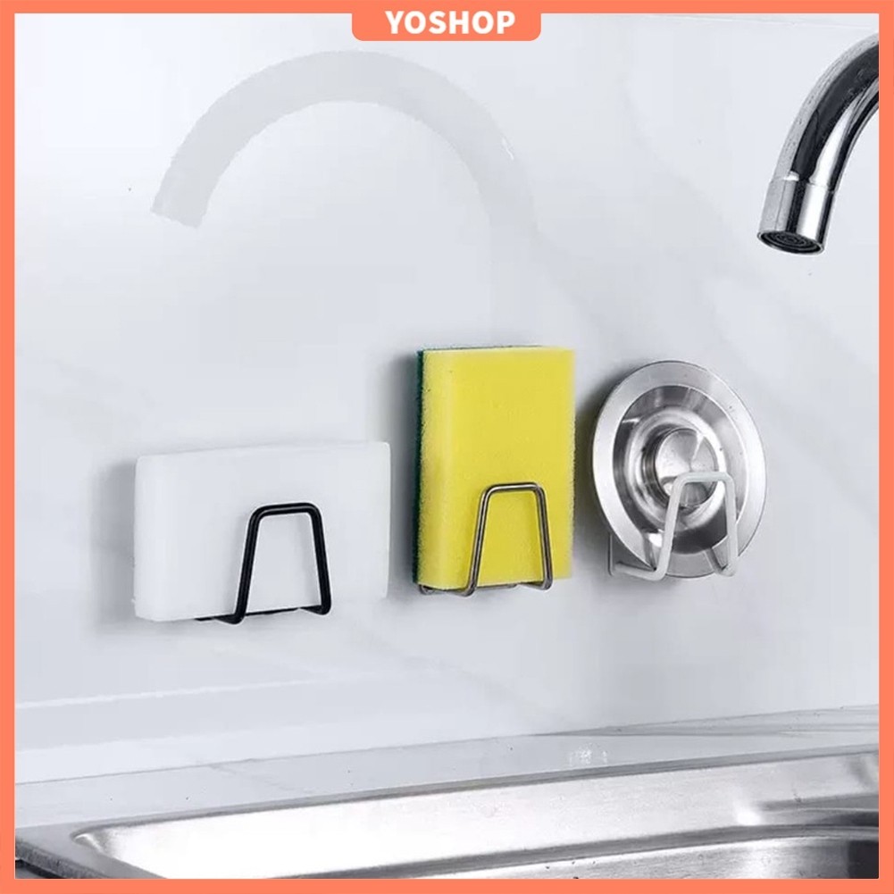 Ybp Kitchen Sponge Stand Self-Adhesive Sink Sponge 304 Storage Stand ...