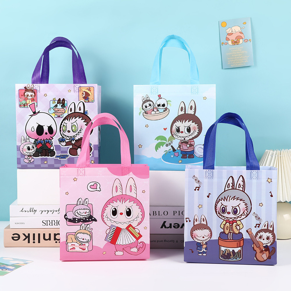 Takeaway Bag Gift Shopping Pouch Eco Folding Labubu Printing Cartoon ...