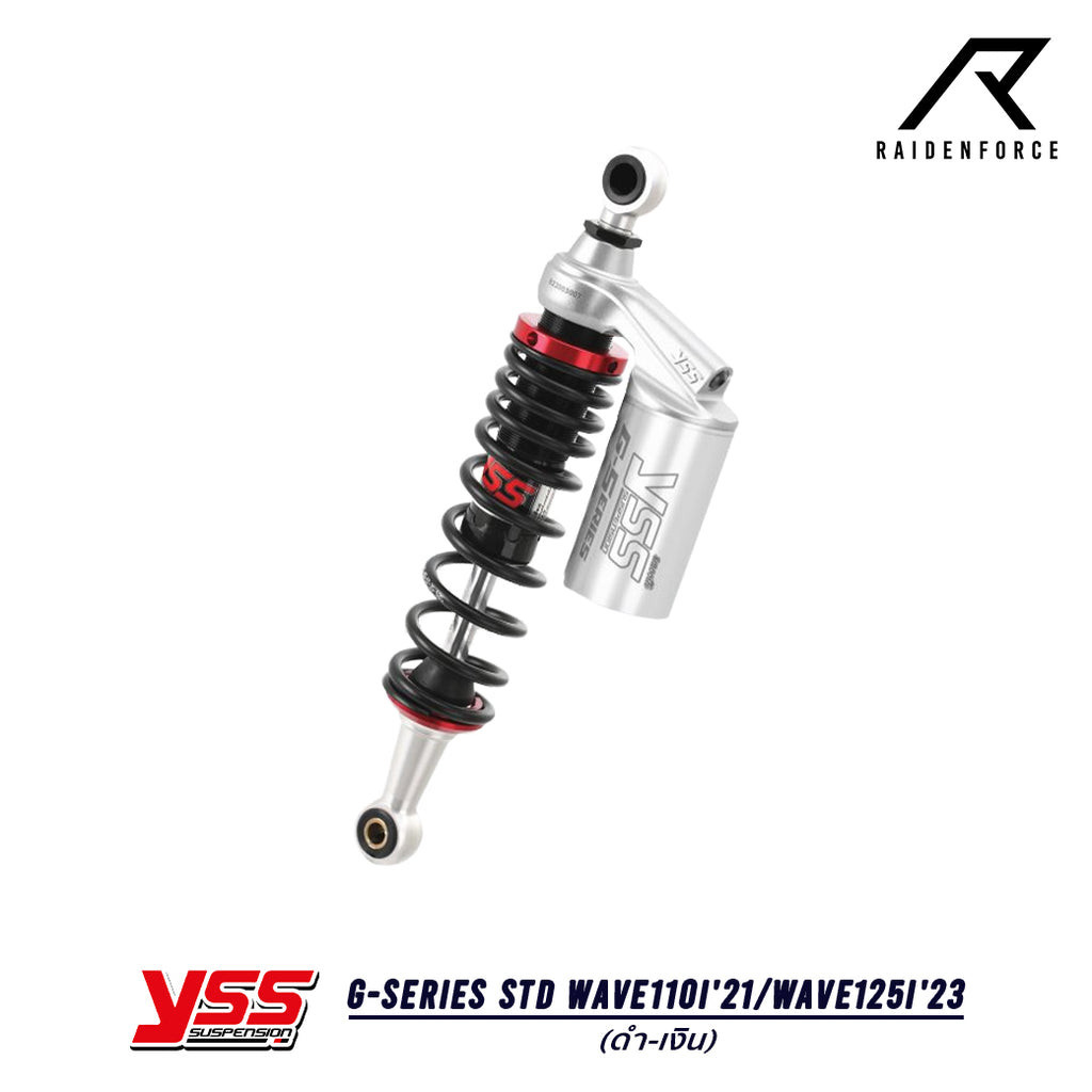 โช้ค YSS G-Series Honda Wave110i'21/Wave125i'23 สี ดำ/เงิน Rc302-330T ...