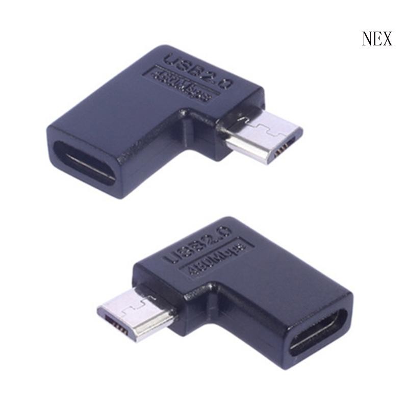 Niki Angled Micro USB เป็น UsbC TypeC Adapter ตัวแปลง Micro USB เป็น ...