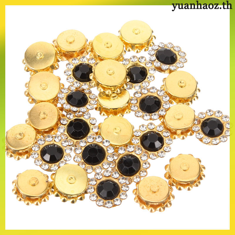 50 ชิ้น Retro Decor Rhinestones หัวเข็มขัดอุปกรณ์เสริมชุดปุ่ม Tie ...