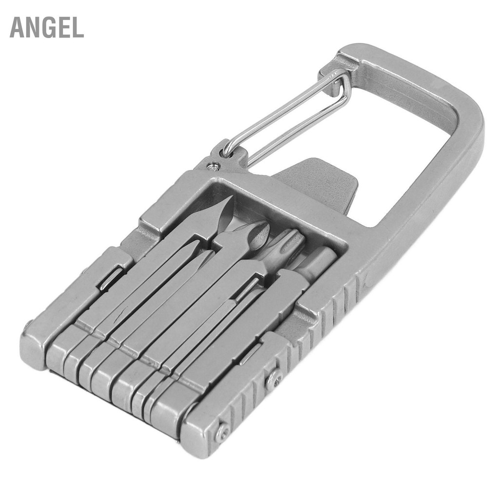 ANGEL พวงกุญแจ Multitool 12 in 1 พับหลายเครื่องมือสแตนเลสกลางแจ้งไขควง ...