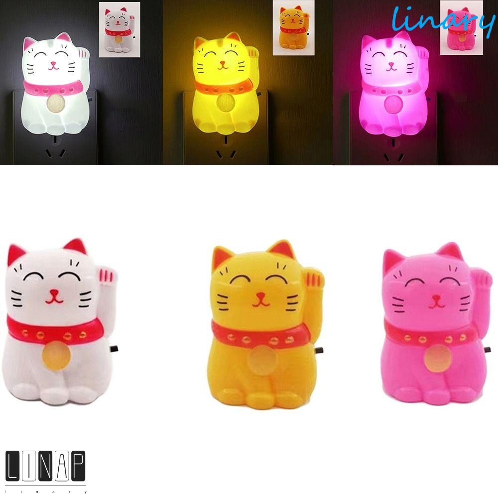 Culinaryhv Maneki Neko โคมไฟพร้อมสวิตช์ประหยัดพลังงาน Maneki Neko Night ...