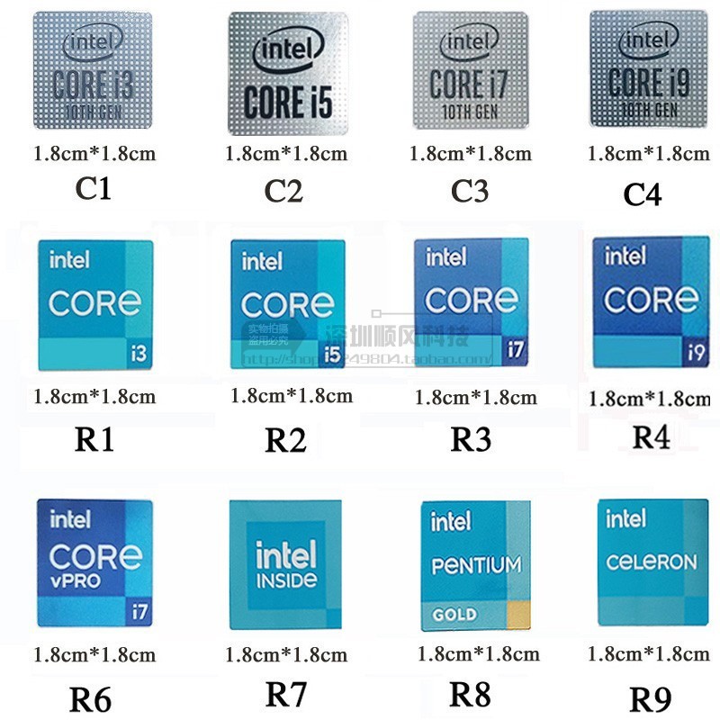 สติ๊กเกอร์ดิจิตอล 10 11th Generation CPU intel Label เดสก์ท็อปโน้ตบุ๊ค ...