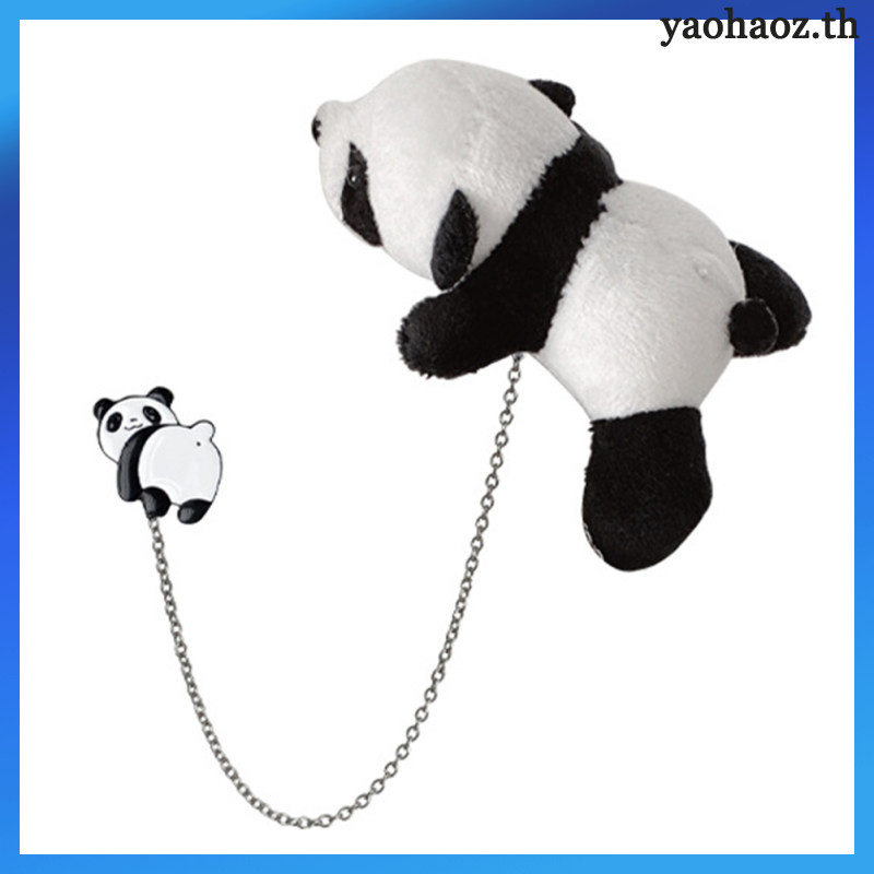 เข็มกลัดคอปก Panda Chain Badge Pin สัตว์เคลือบ Breastpin ตกแต่งนางสาว ...
