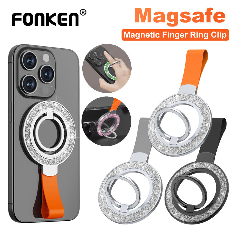 Fonken Magentic Glitter Phone Ring Holder 360° หมุน Mgsafe แหวนนิ้วมือ ...