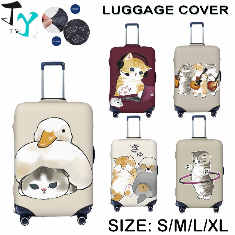 Mofusand ผ้าคลุมกระเป๋าเดินทาง แบบยืดหยุ่น ล้างทําความสะอาดได้ สําหรับกระเป๋าเดินทาง ขนาด 18-32 ...