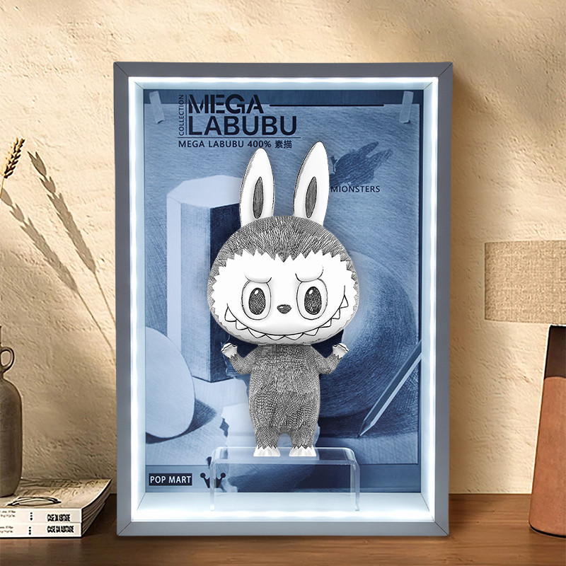 ตู้โชว์โมเดล popmartMEGA LABUBU 400% Series กล่องอะคิลิคใส่โมเดล Art ...