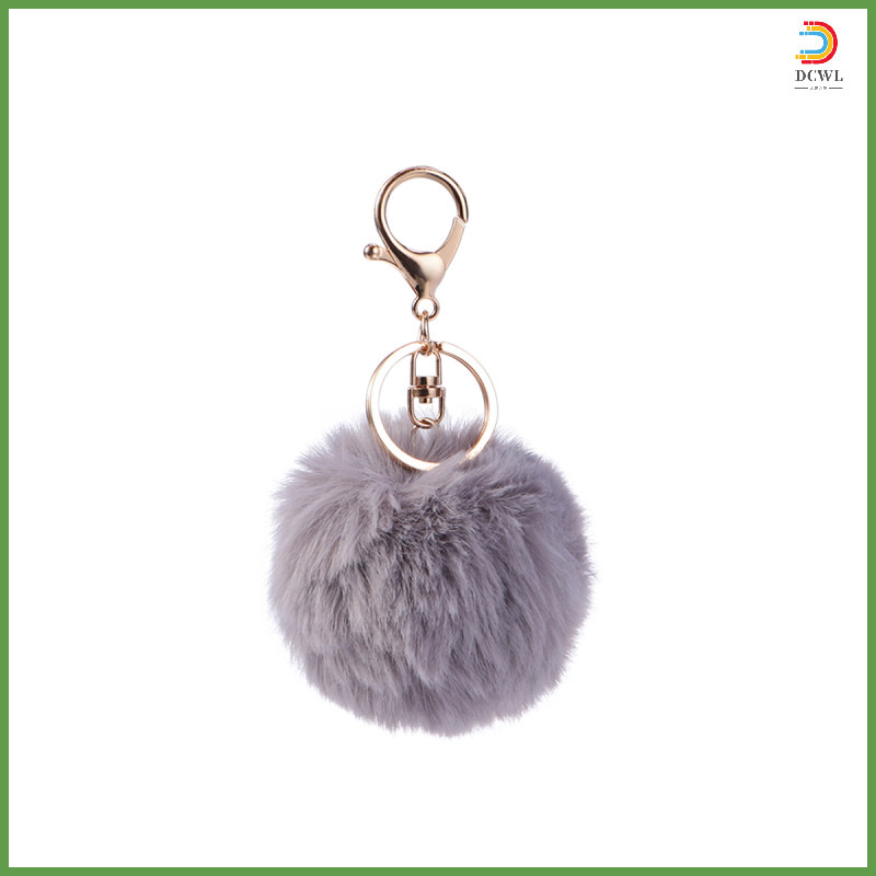 รถ Key Holder Fluff พวงกุญแจ Fob โซ่จี้ทรงกลม Miss Plush dachengwanli ...