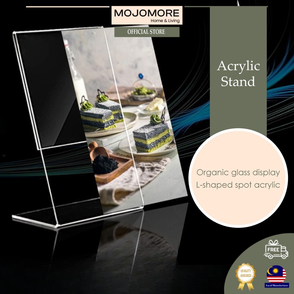 MOJOMORE ขาตั้งอะคริลิค A4 / A5 / A6 ขนาด เมนูกระดาษโปสเตอร์ QR Code กรอบผู้ถือจอแสดงผลวัสดุหนา ...