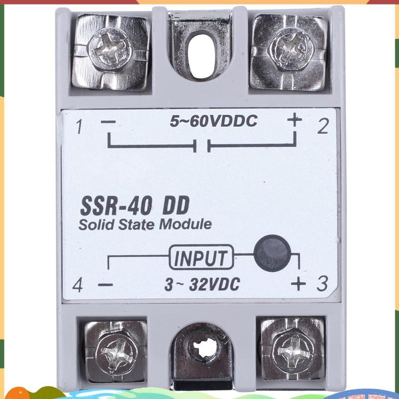 YouyiluSingle Phase Solid State Relay DC-DC SSR-40DD 40A DC3-32V DC5 ...