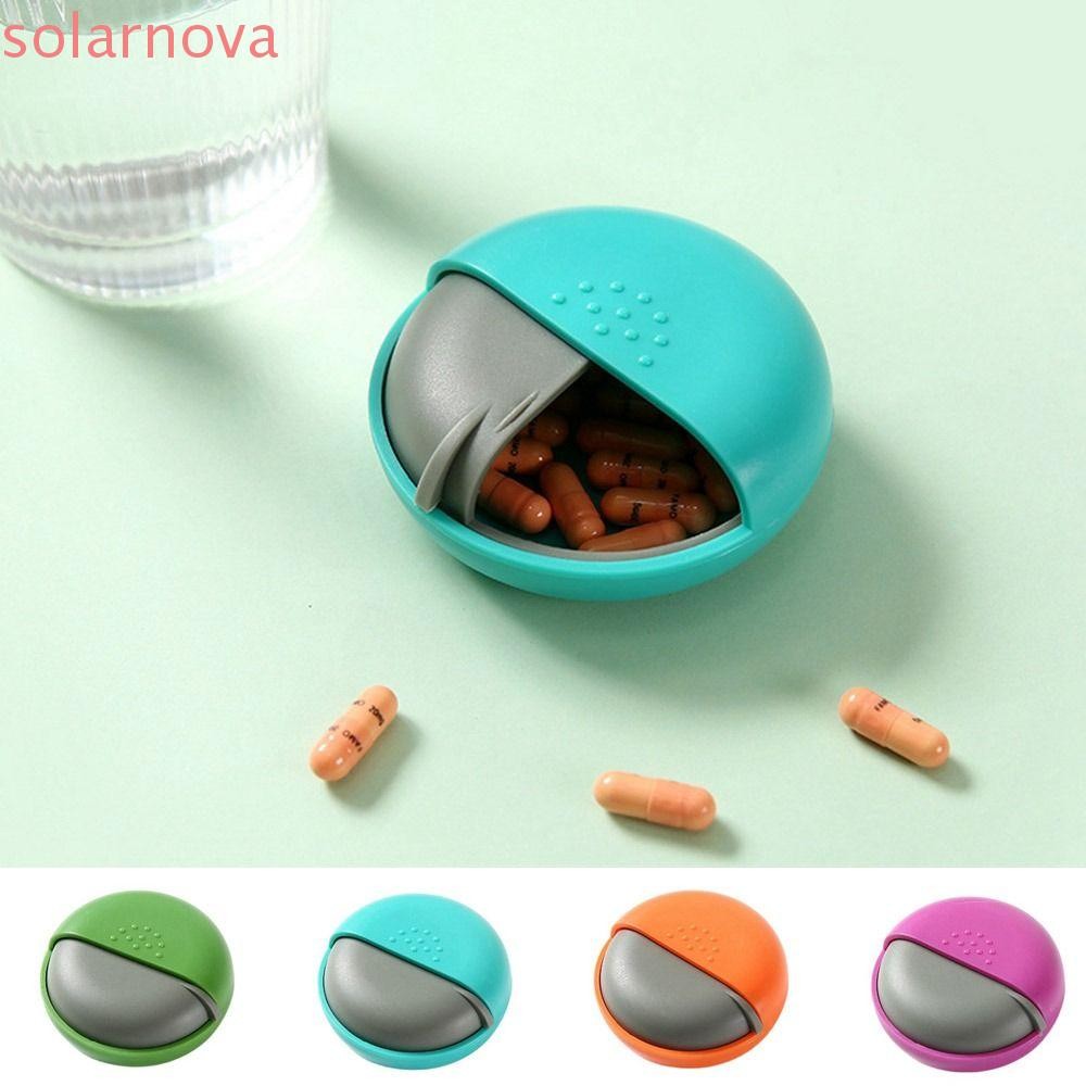 ที่จัดระเบียบยาสปิน SOLARNOVA,กล่องยาหมุนทรงกลมขนาดเล็กปิดผนึก,ภาชนะ ...