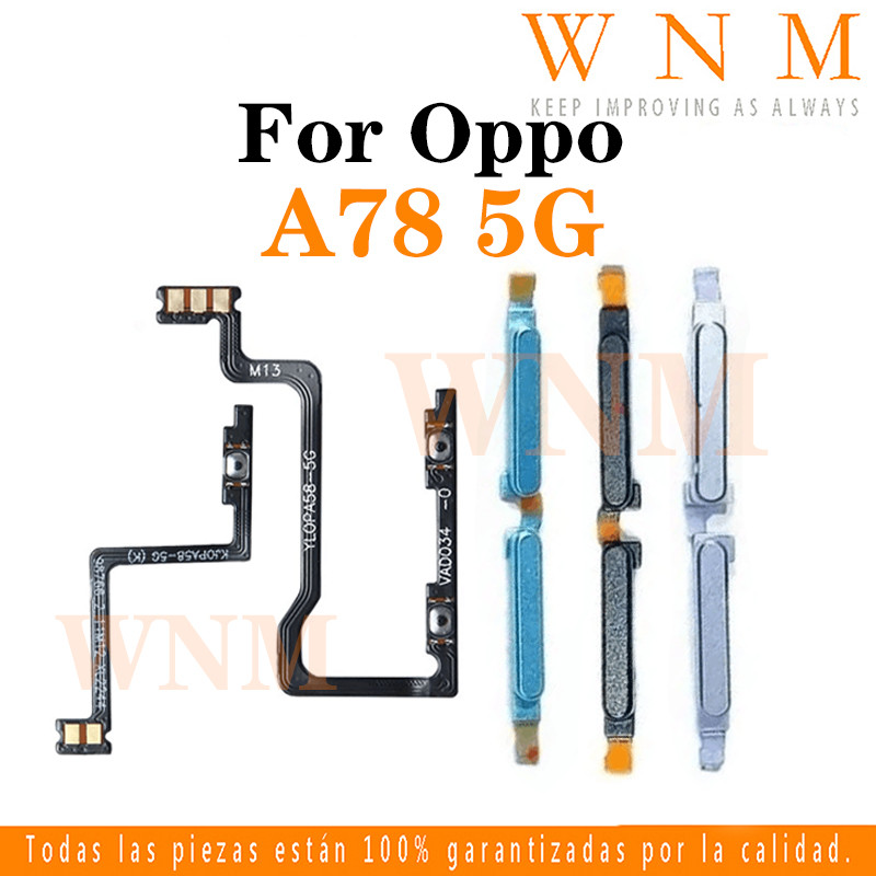สําหรับ OPPO A58 A78 5G ปุ่ม flex บน/ปิดปุ่มสวิทช์ด้านข้าง Key Volume ...