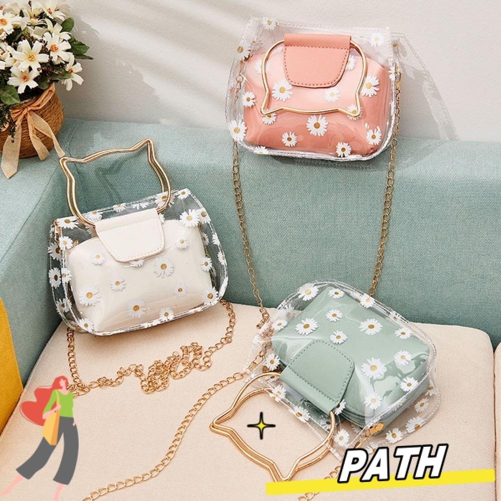 Path Cat Shape Handle กระเป๋าถือ,การพิมพ์โลหะกระเป๋าสะพาย PVC โปร่งใส ...