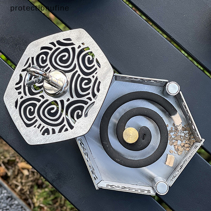 Prne กล่องธูปกันยุงแม่เหล็กพร้อมฝาปิด Camping ถาดม้วนกันยุงกลางแจ้งใน ...