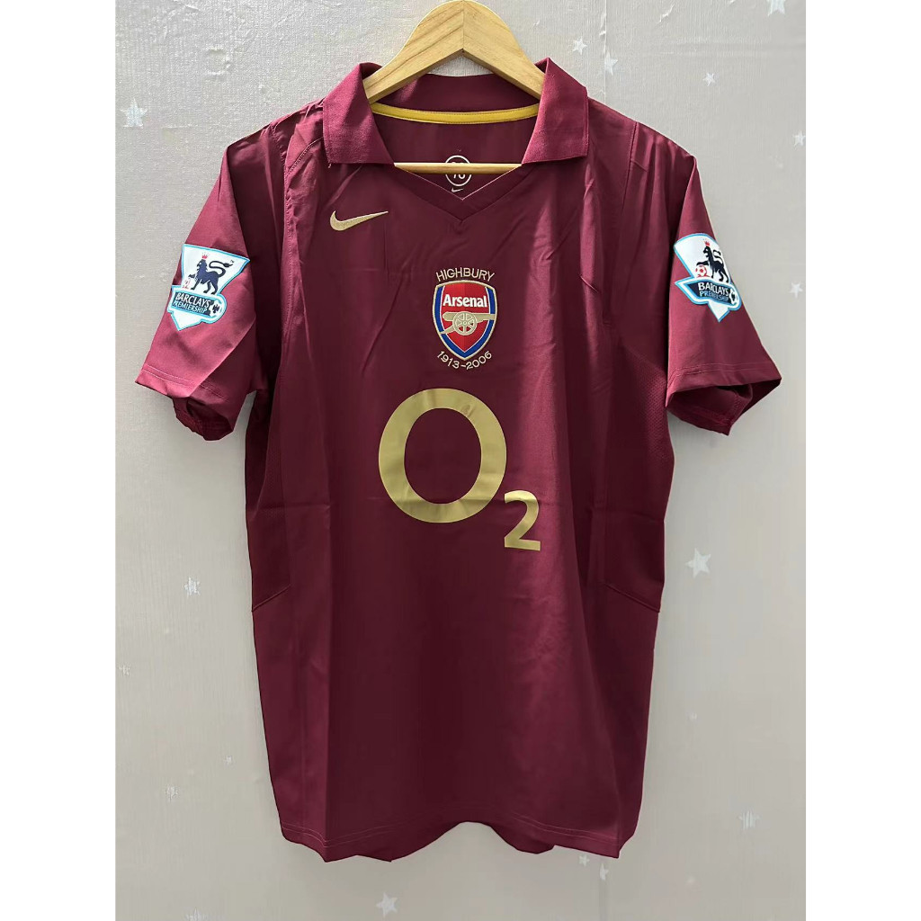 05-06 Arsenal HENRY BERGCAMP FABREGAS คุณภาพสูง Home Retro ฟุตบอล ...